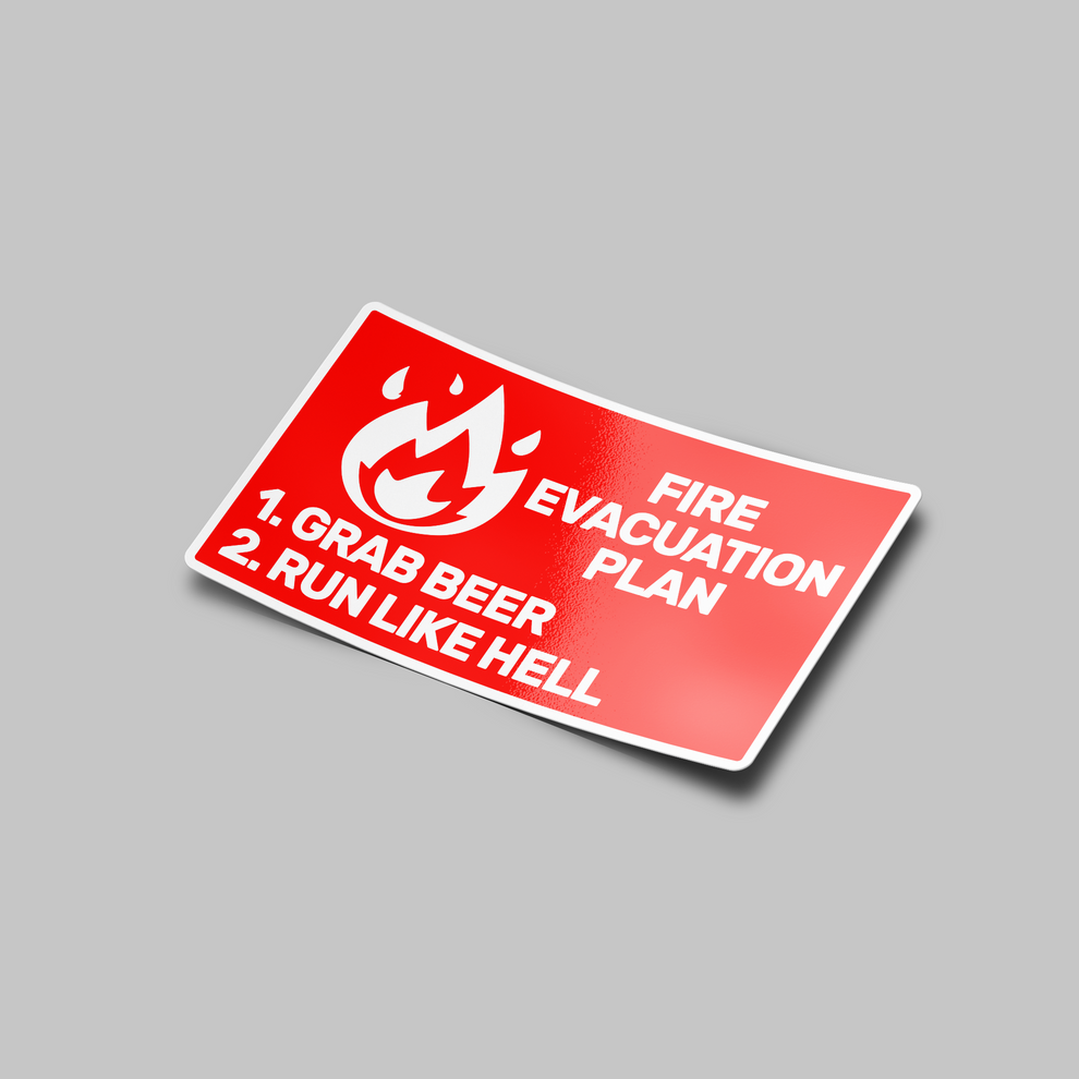 Fire Evacuation Plan Sticker – Stupid Stickers
