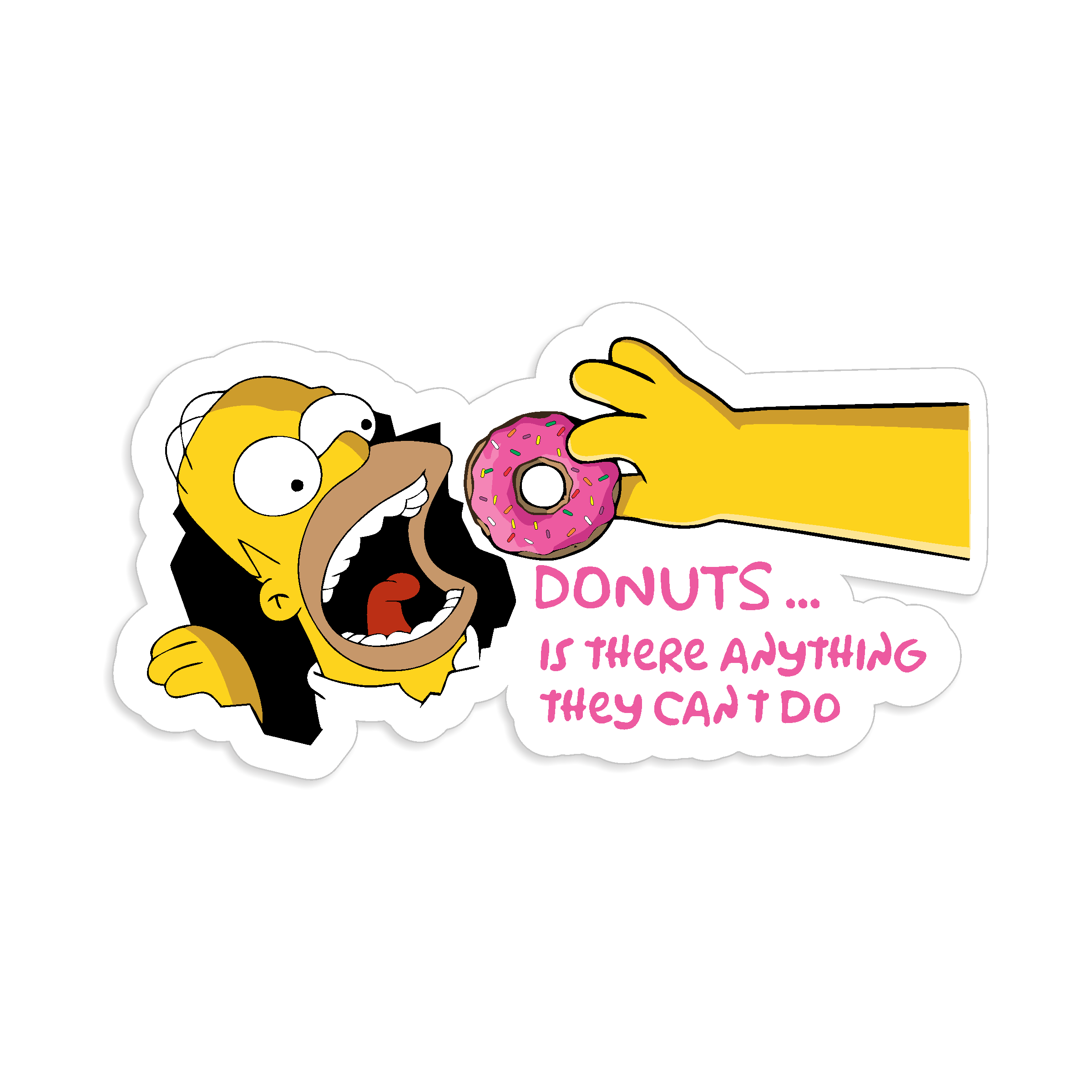 Donuts. Is There Anything They Can't Do Sticker – Stupid Stickers