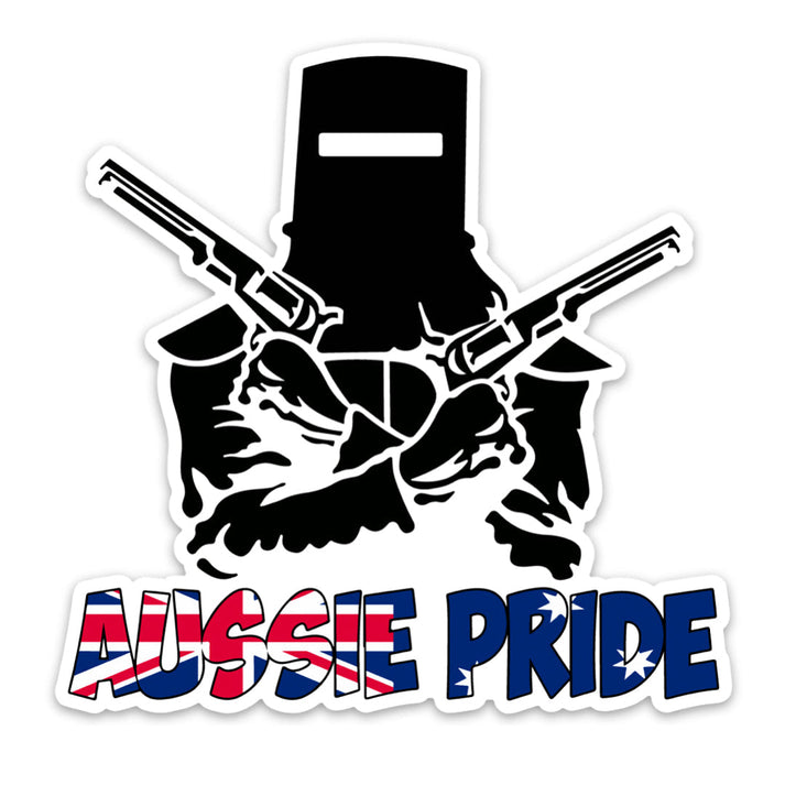 Aussie Pride Ned Kelly Sticker – Stupid Stickers