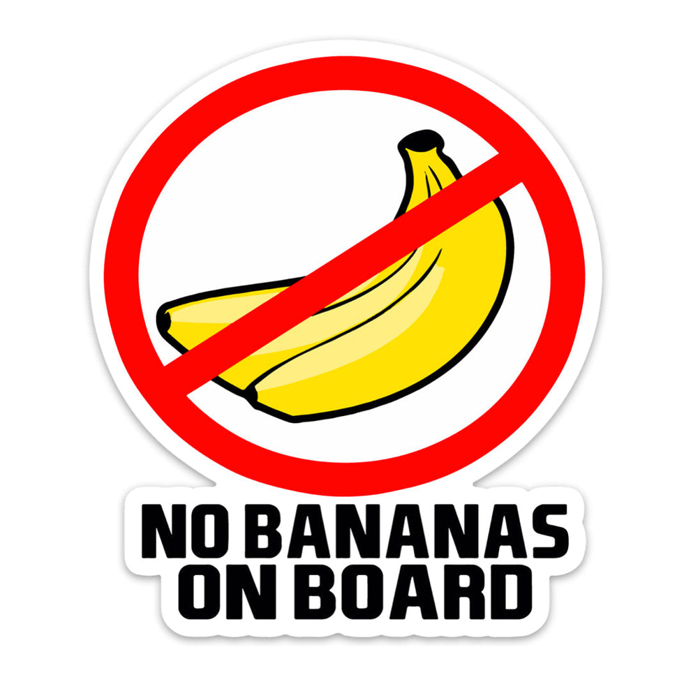 No Bananas on Board Sticker – Stupid Stickers